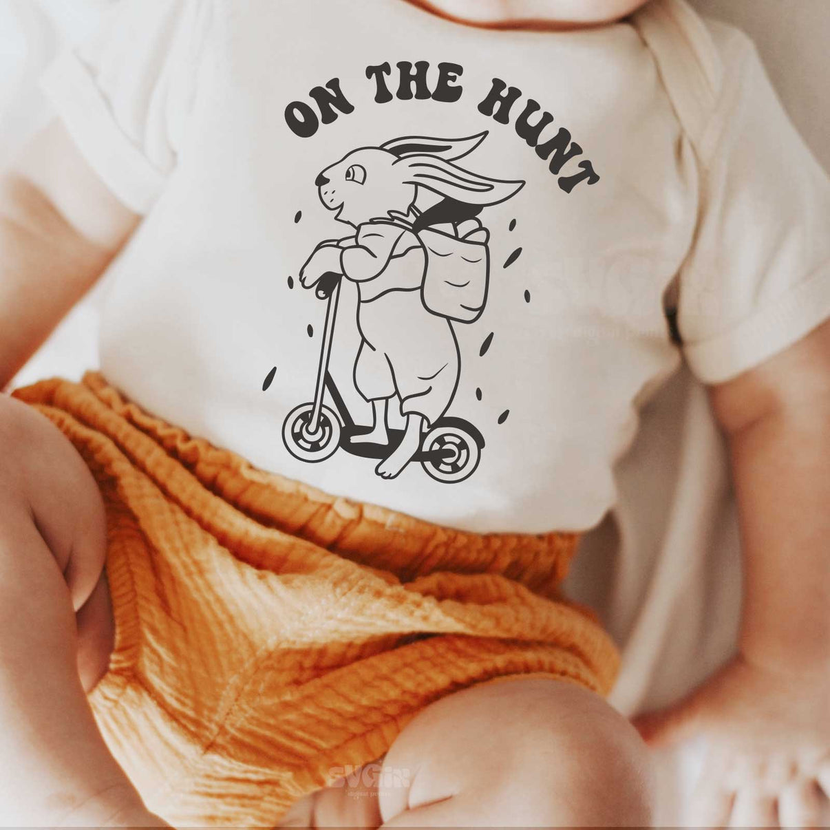 On the hunt SVG 🐇 Easter Boho Baby Boy Cut Files by SVGix